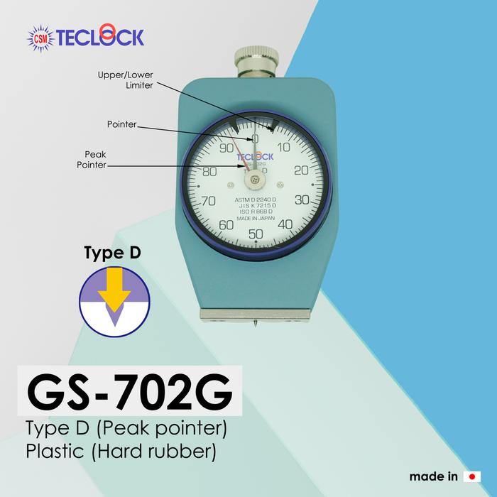 Jual Teclock - Durometer Hardness Tester Shore D, Type: GS-702G ...