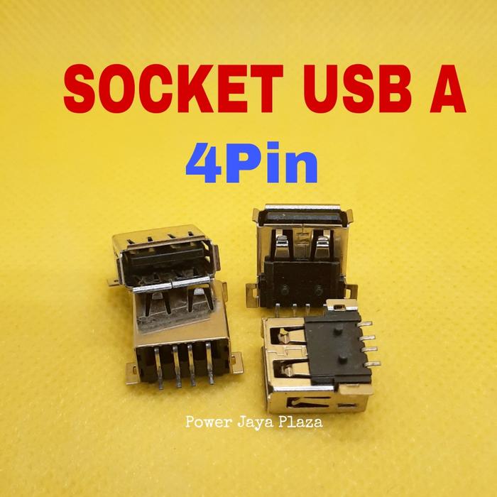 Jual Soket Socket USB A Female Jack Port Socket Connector pcb 4pin ...
