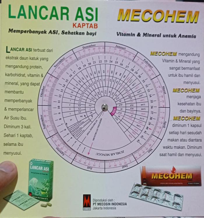 Jual Kalender hamil kehamilan putar Linset Alat hitung usia janin Ibu ...