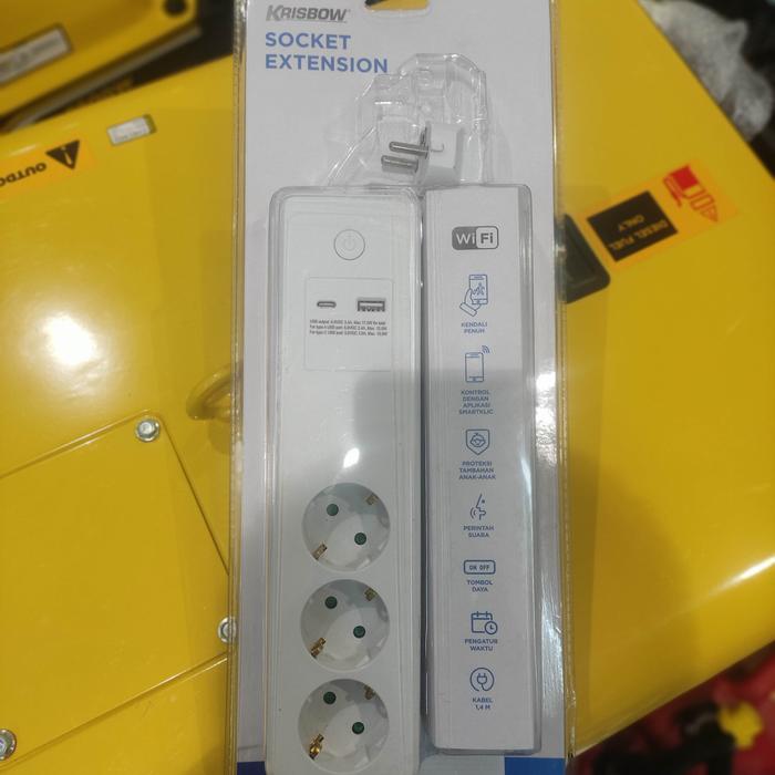 Jual Smart Power Socket Extension Wifi USB Krisbow - Kab. Bogor - CV Dunia Digital | Tokopedia