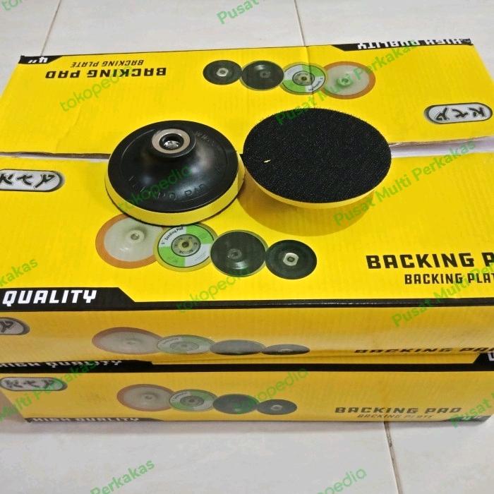 Jual RUBBER PAD VELCRO 4"/TATAKAN AMPLAS BULAT GERINDA GURINDA 4 INCH ...