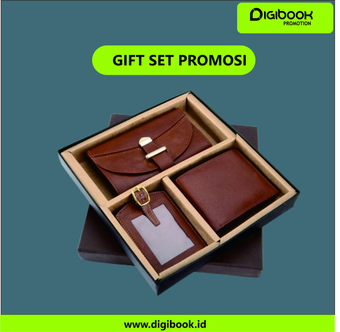 Promo Souvenir Gift Set Kulit Premium Isi Pouch, dompet & Case Id card ...