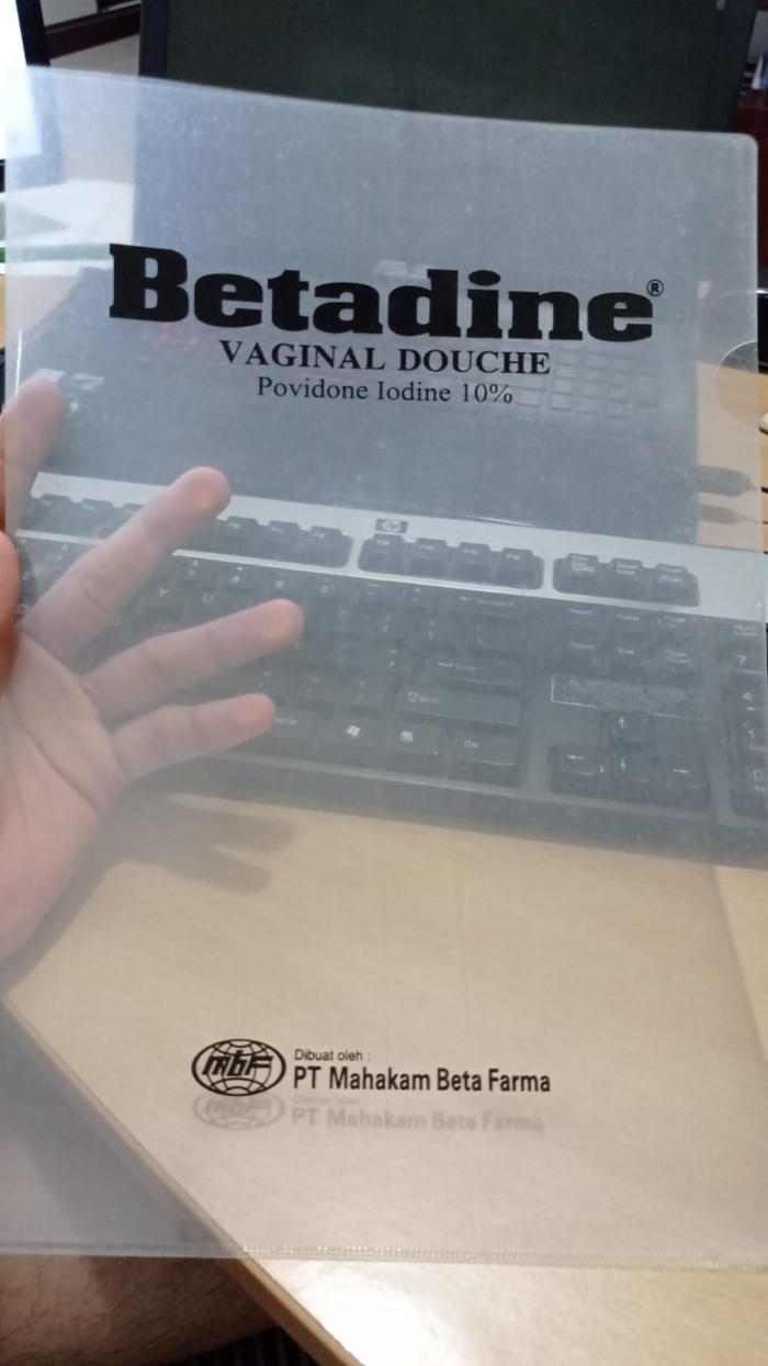 Jual Map L F4 A4 Clear Plastik Mika Transparan Bening Betadine Isodine ...