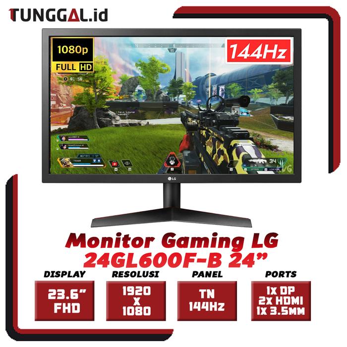 Jual LG 24GL600F-B 24" 1ms 144hz Full HD 1080P Freesync Gaming Monitor ...