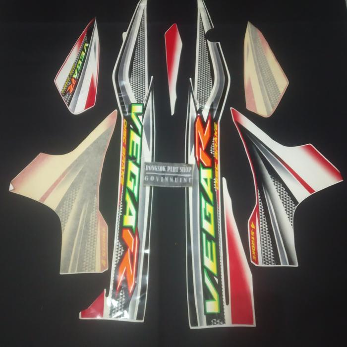 Jual striping stiker sticker lis yamaha vega r 2005 merah putih ori nos ...