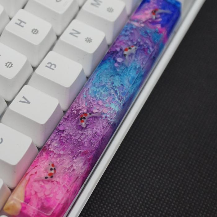 Jual Artisan Keycap Koi Galaxy Spacebar OEM Mechanical Keyboard Switch ...