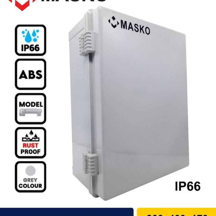 Jual MASKO BOX PANEL 300x400x170 ABS JUNCTION 30x40x17 IP66 Dust Proof ...