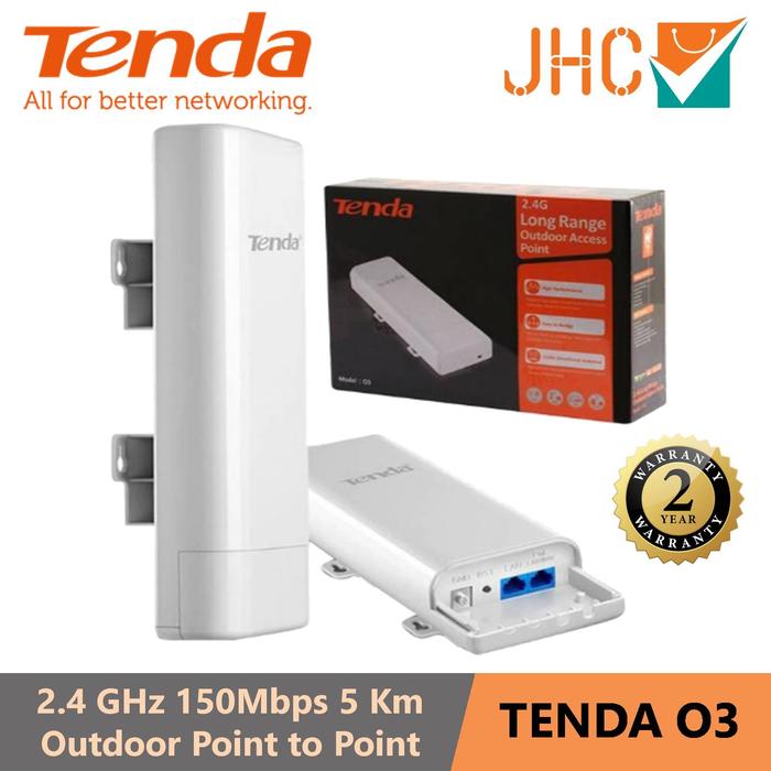 Jual Tenda O3 5km Outdoor Point To Point CPE 2.4 GHz 150Mbps Tenda 03 ...