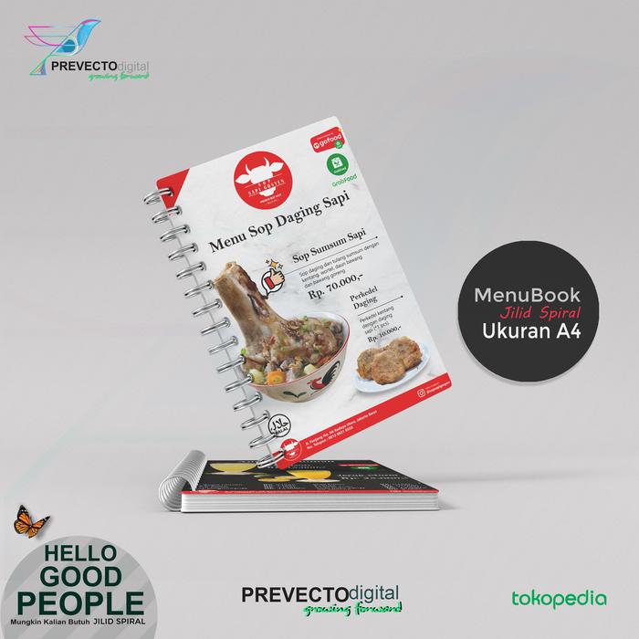 Jual Jilid Spiral Kawat Daftar Menu - A4, Laminasi Kaku - Jakarta Barat ...