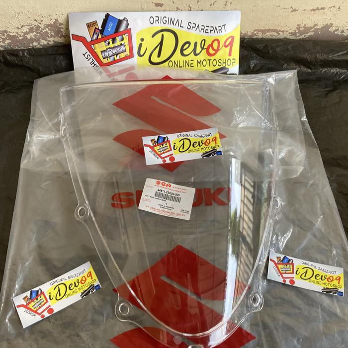 Jual Tameng Batok Visor Windshield GSX R 150!Hitam Biru Merah Putih Ori ...