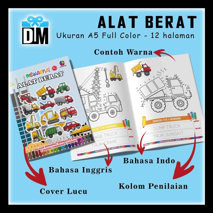 Jual Buku Belajar Warna Mewarnai lengkap Coloring Book Indo english ...