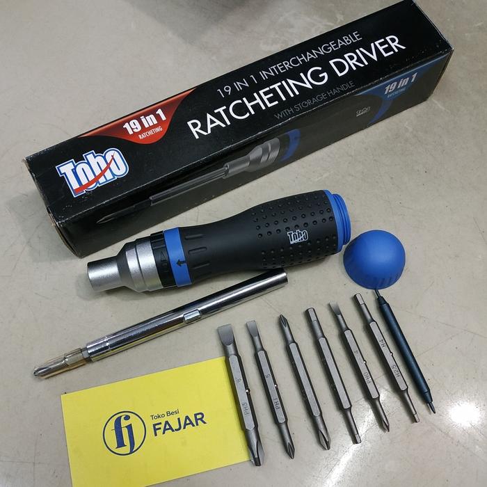 Jual Obeng bolak balik set TOHO 19 in 1 ratchet ratcheting screwdriver ...