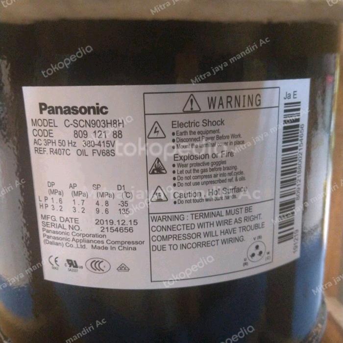 Jual Compressor Panasonic standing C-SCN903H8H 12PK R407C - Jakarta ...