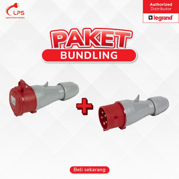 Promo Legrand Plug dan Socket Mobile Mounting P17 32A 5 pin IP44 Merah ...