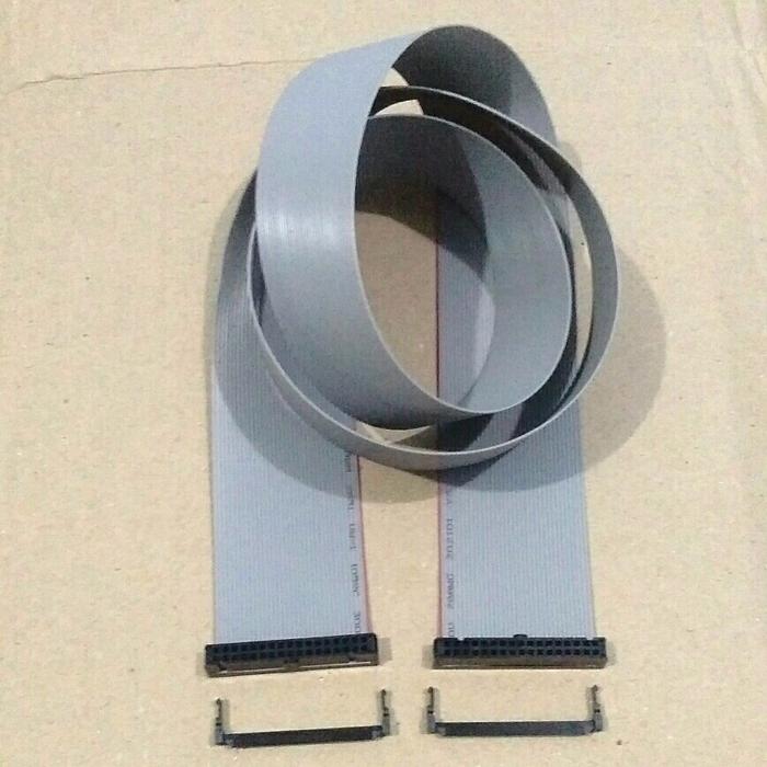 Jual 1.5m Cable Data 34pin Flat Cable 34p + IDC Socket 34 pin 1.5 meter ...