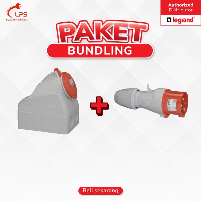 Promo Legrand Plug dan Socket Surface Mounting P17 16A 4 pin IP44 Merah ...