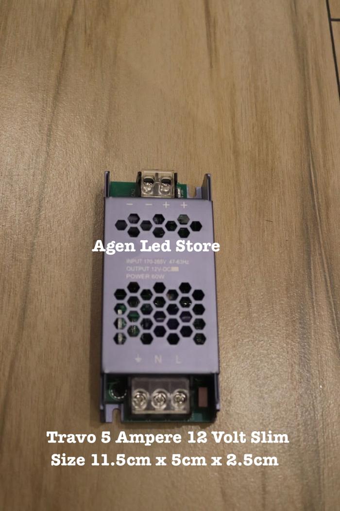 Jual Power Supply 5a Adaptor Switching Led 5a 12V 5 Ampere Travo 5 A ...