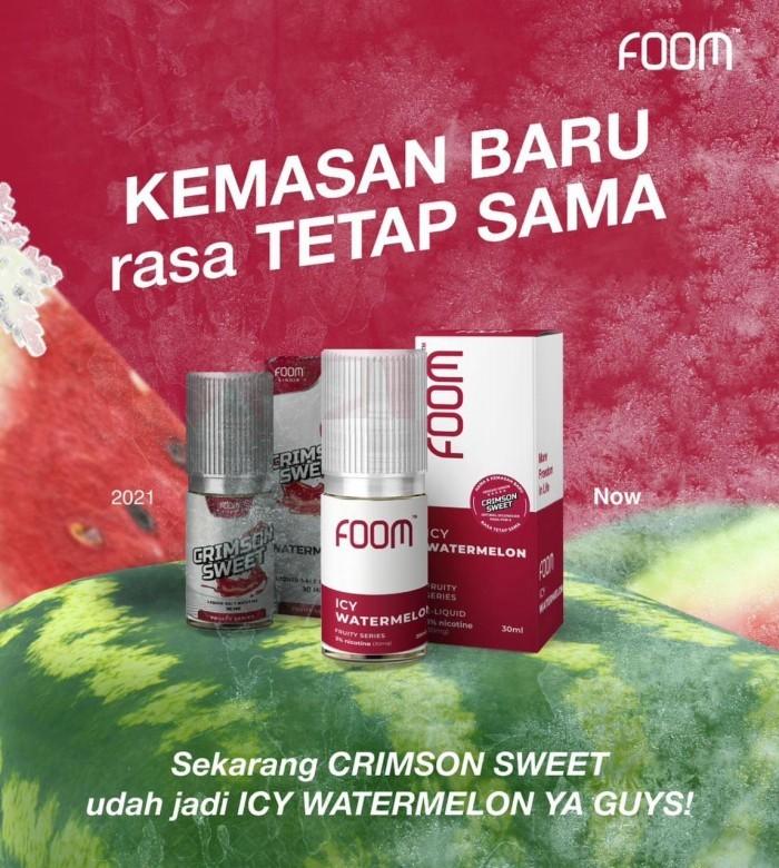 Jual Foom ICY WATERMELON 30mg 30ml Crimson Saltnic Salt Nic Liquid Pod ...