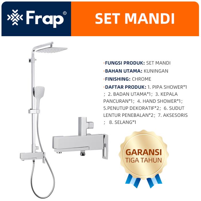 Promo FRAP IF2401 Shower Set Mixer With Rain Shower Chrome Cicil 0% 3x - Kota Tangerang Selatan ...