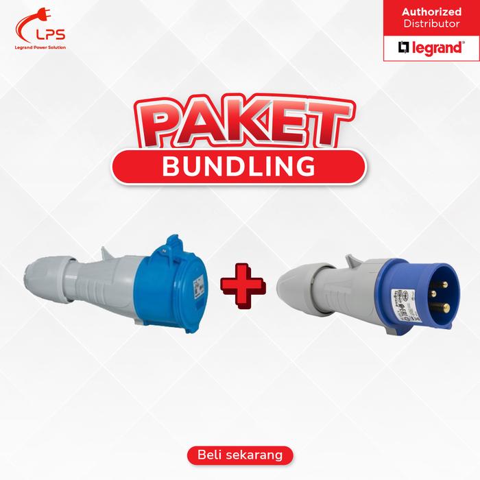 Promo Legrand Plug dan Socket Mobile Mounting P17 16A 3 pin IP44 Biru ...