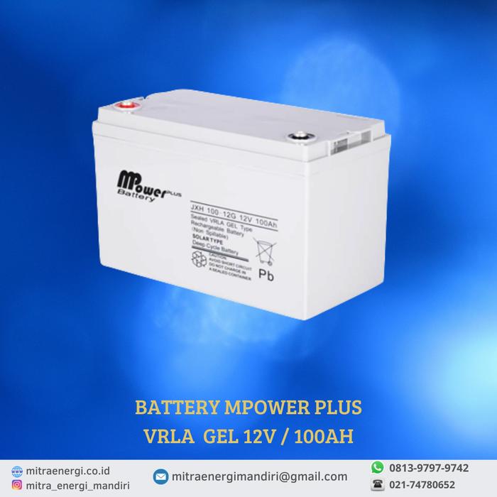 Jual Baterai kering VRLA GEL MPOWER JXH100-12 100AH 12V - Kota ...
