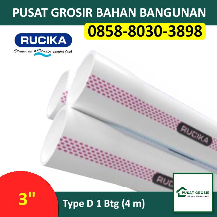 Jual Pipa PVC 3" D Rucika Standard Pipa Wavin 3Inch D Per Batang (4m ...