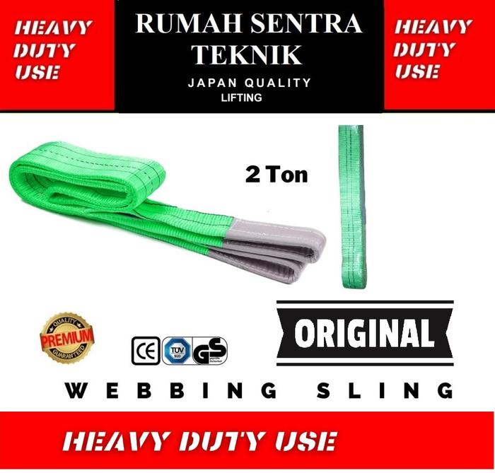 Jual Webbing Sling Belt / Tali Angkat 2 Ton X 4 Meter Double Ply Kode ...