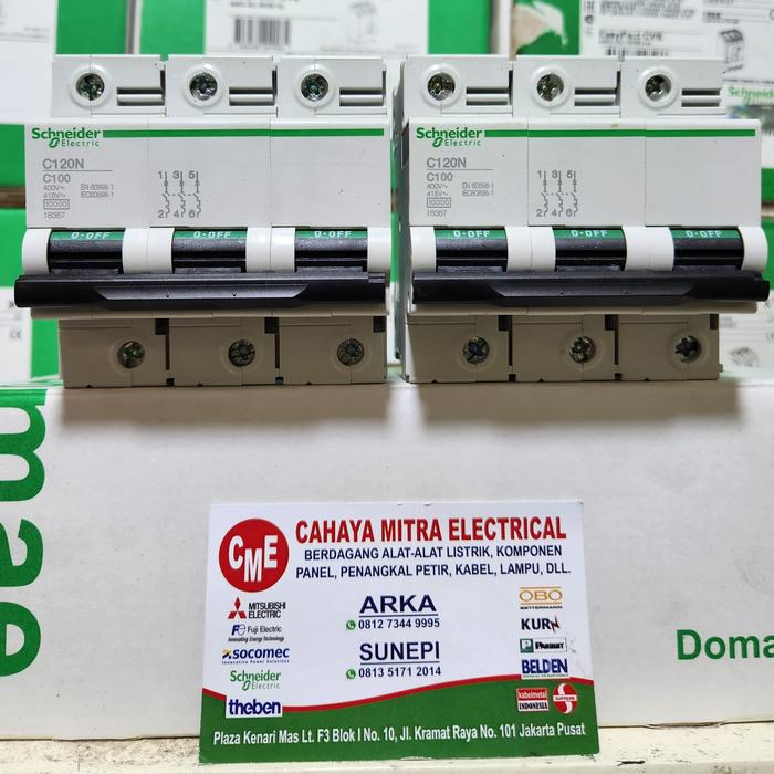 Jual MCB C120N - c120n 3p 100A / 80A New Schneider Original - Jakarta Pusat - CAHAYA MITRA ...