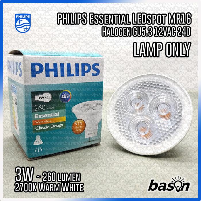 Promo PHILIPS Essential LED 3W 2700K MR16 24D 12V - Jakarta Utara - Bason | Tokopedia