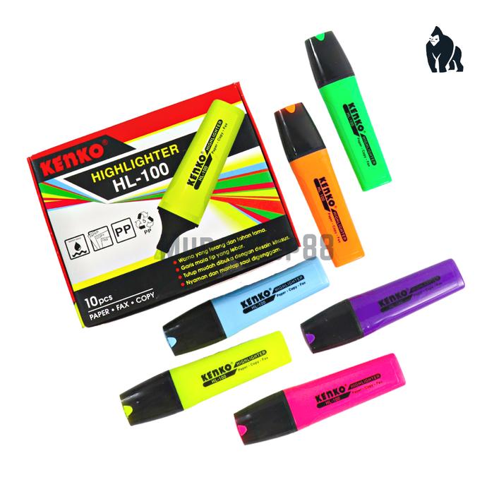 Jual Highlighter Kenko HL-100 / Spidol Warna Neon [PER PCS] - Jakarta ...
