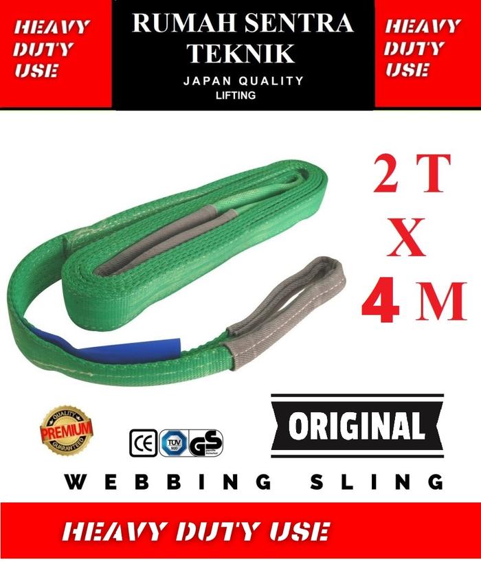 Jual Webbing Sling Belt / Tali Angkat 2 Ton X 4 Meter Double Ply Kode ...