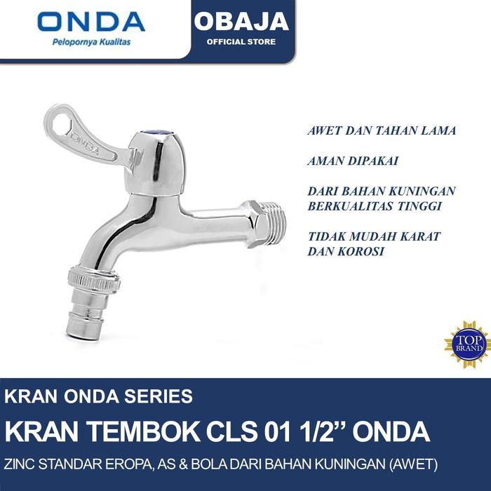 Jual KRAN TEMBOK CLS 01 ONDA/KRAN TEMBOK PREMIUM ONDA CLS 01 1/2 Inch ...