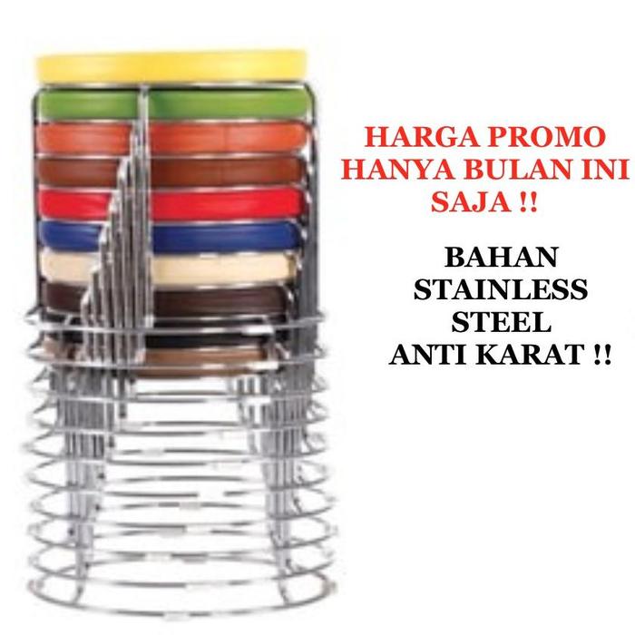 Jual Kursi Bar / Kursi Cafe / Kursi Stainless Steel Oreo/ Kursi Baso ...