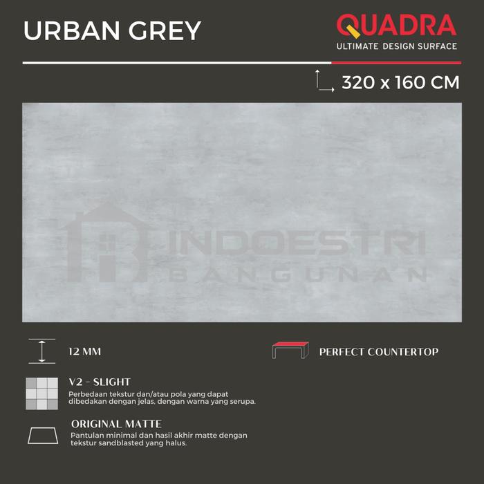 Jual Granit Quadra Urban Grey 320 x 160cm (1 Slab/5,12m2) Original ...