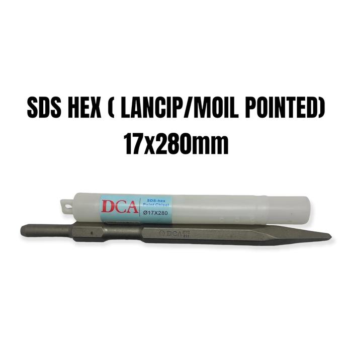 Jual DCA 17x280mm Mata Bor Betel Lancip / Moil Pointed SDS HEX 17mm x 280mm - Jakarta Barat ...