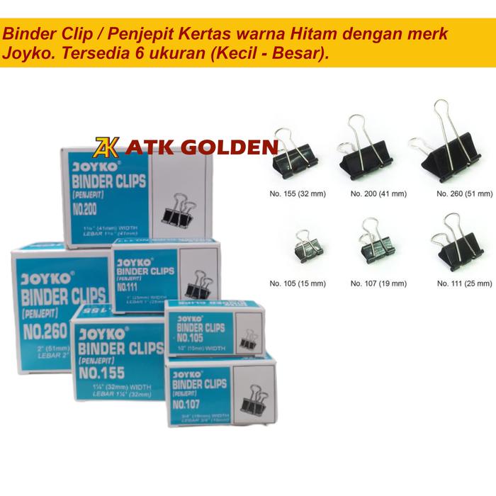 Jual Binder Clip Joyko Ukuran Kecil - Besar - Kab. Tangerang ...