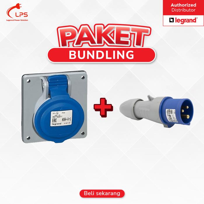Promo Legrand Plug & Socket Panel Mounting P17 16A 2P+E 200/250V IP44 ...