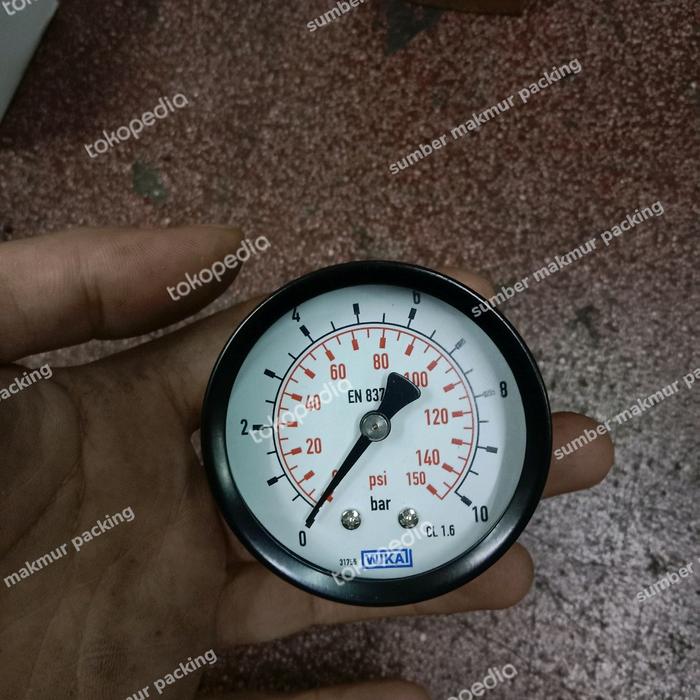 Jual pressure gauge wika back connection 10 bar/150 psi size 2" drat 1/ ...
