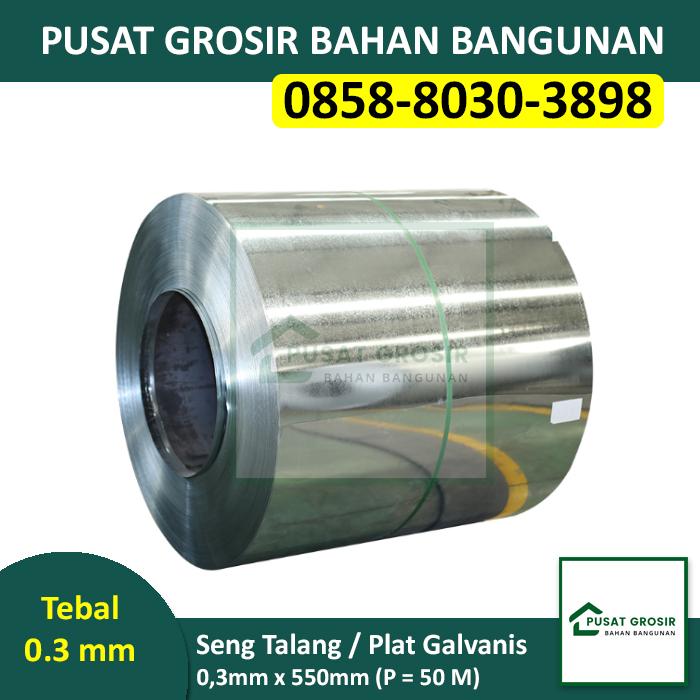 Jual Seng Plat / Seng Talang Galvanis 0.3 mm x 550 mm x 50 m (1 Roll ...