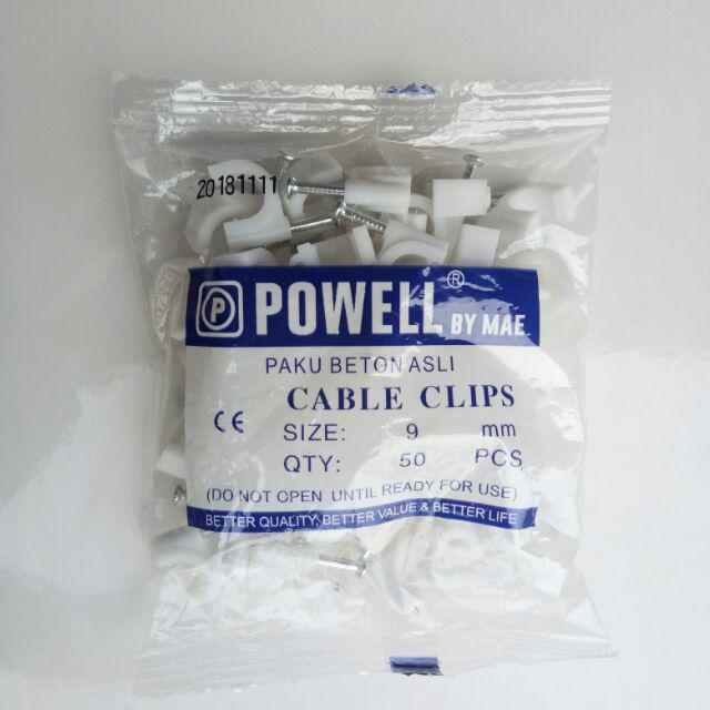 Jual Powel Cable Clips Sadel 4mm,5mm,6mm,7mm,8mm,9mm,10mm,12mm,14mm ...