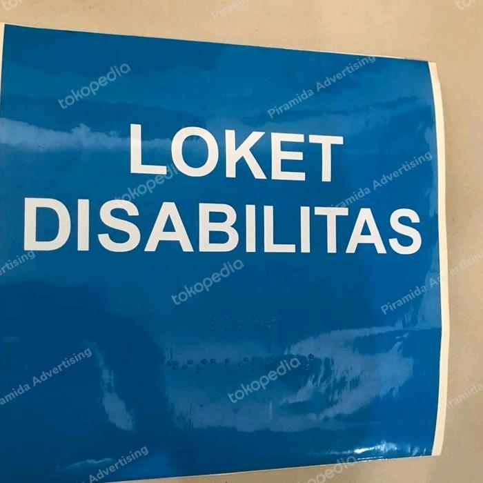 Jual sign sticker braille tunanetra loket disabilitas disable disabel ...