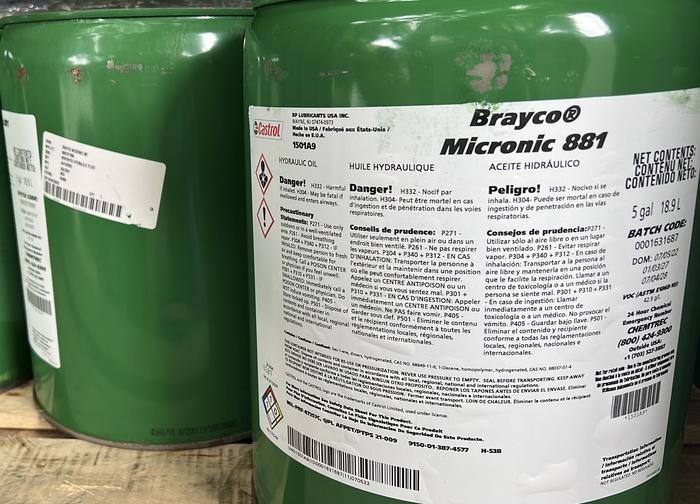 Jual Castrol Brayco® Micronic 881 Hydraulic Fluid - 18.9L - Jakarta ...