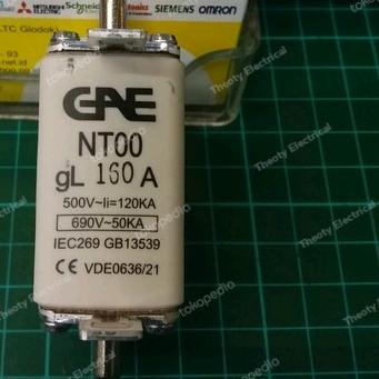Jual FUSE GAE NT00 160A FUSE GAE NH00 160A 500V 120kA / 690V 50kA NT00 ...