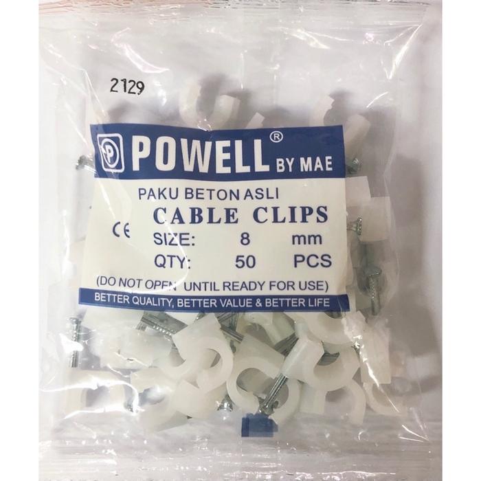 Jual Powel Cable Clips Sadel 4mm,5mm,6mm,7mm,8mm,9mm,10mm,12mm,14mm ...