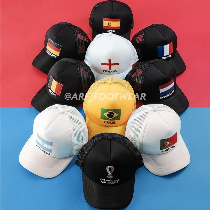 Promo ARF Topi Bendera Negara Piala Dunia World Cup Qatar 2022 Trucker ...