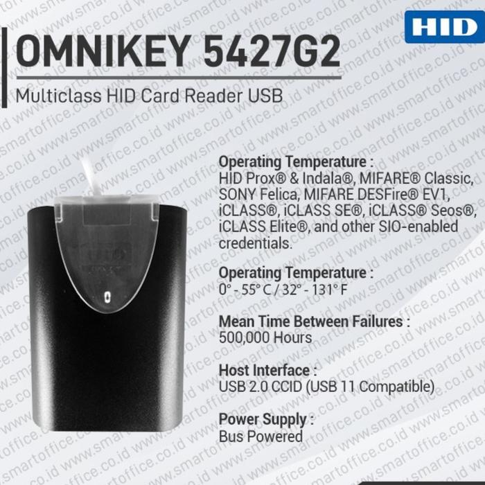 Jual HID OMNIKEY 5427CK / 5427 CK Gen 2 G2 RFID NFC Smart Card Reader ...