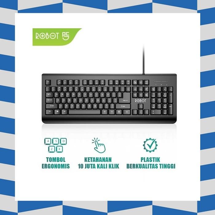 Jual Robot Office Wired Keyboard RK20 Anti Splash water - Kota Surabaya ...