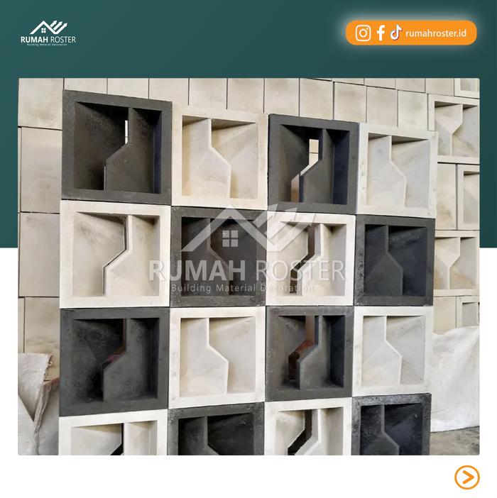 Jual Roster Beton Anti Tampias Motif Petir (2 Muka) - Abu-abu - Jakarta ...