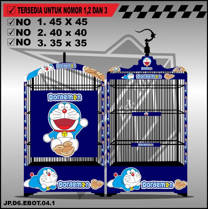 Jual Stiker Decal Kandang Kotak / Dekal Sangkar Burung Ebod Doraemon JP-04 - Kab. Blora - Jaya ...