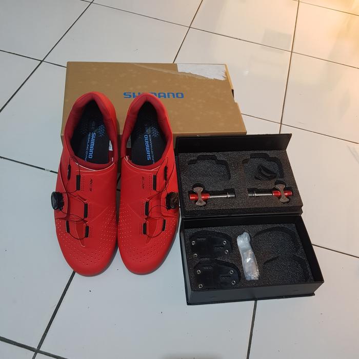 Jual sepatu shimano cleat RC3 + pedal titanium - Jakarta Barat - MOMOSS ...